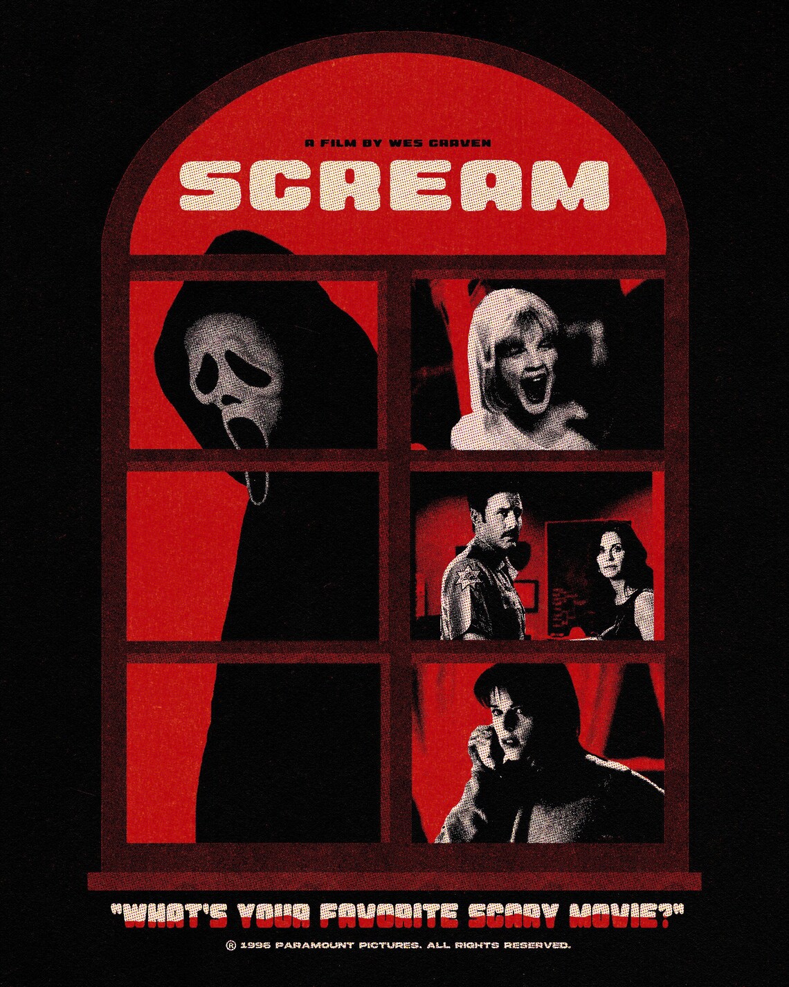 SCREAM 1996, Vintage Horror Movie Poster, Retro Movie Print, Scream ...