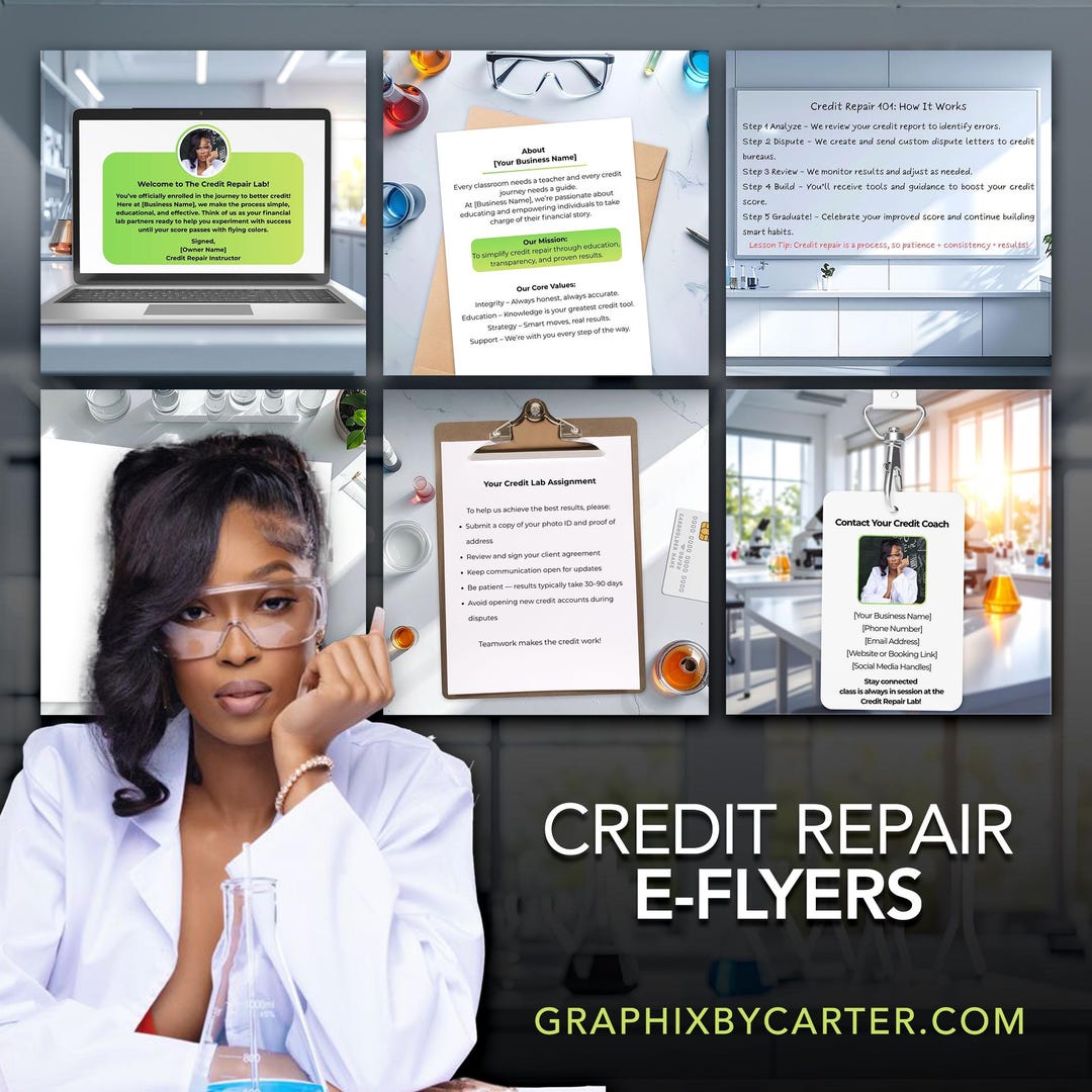 Editable Credit Repair Welcome Packet | Canva Template - Etsy