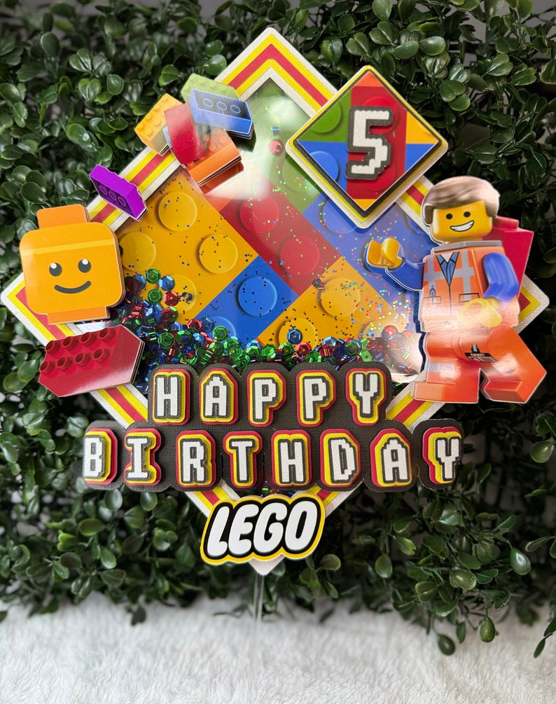 Block Cake Topper - Etsy