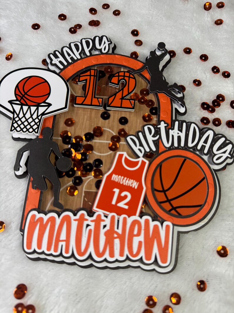 Basketball Cake Topper - Etsy