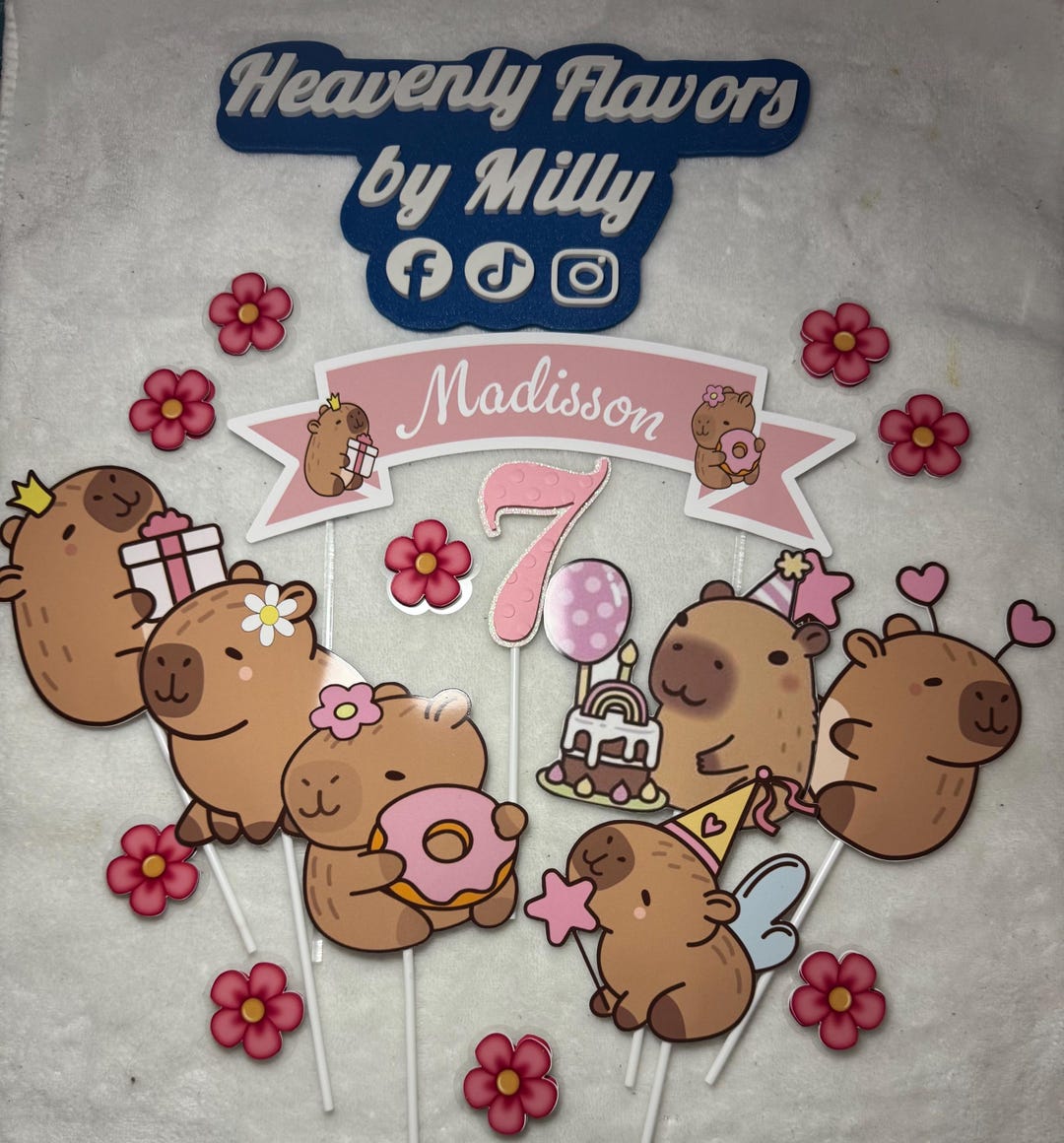 Capybara Cake Topper - Etsy
