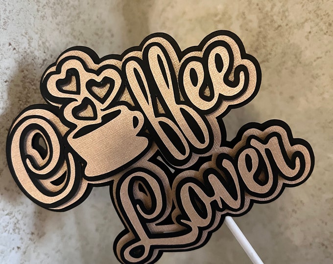 Coffee Lovers Cake Topper - Etsy