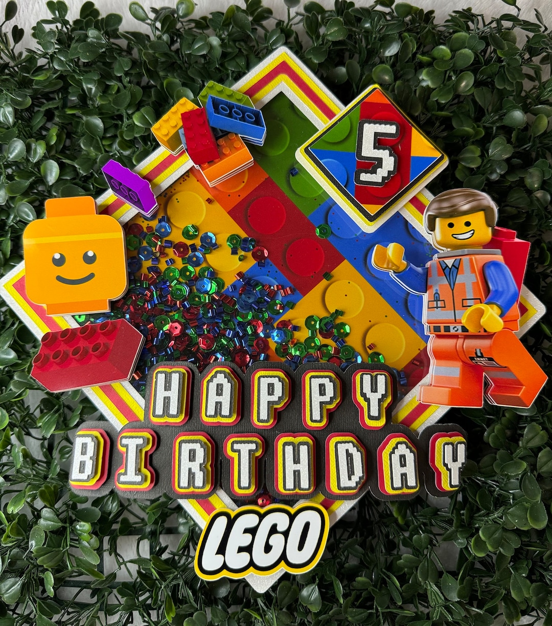 Block Cake Topper - Etsy