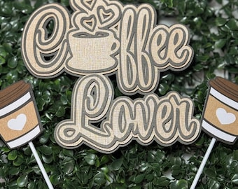 Coffee Lovers Cake Topper - Etsy