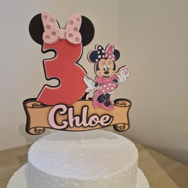 Elegantes Minnie Maus Tortendeko Ebenbild