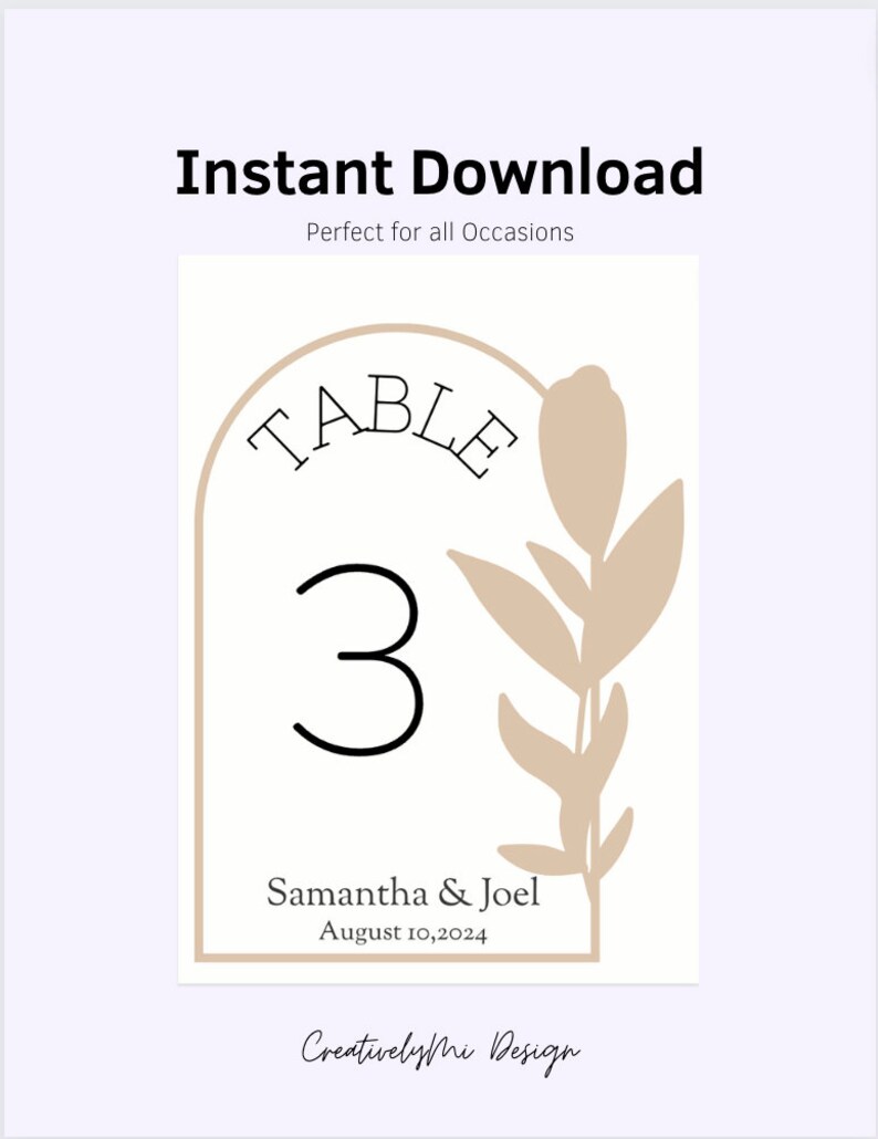 Editable & Printable Table Numbers Edit Online in Canva PDF - Etsy ...