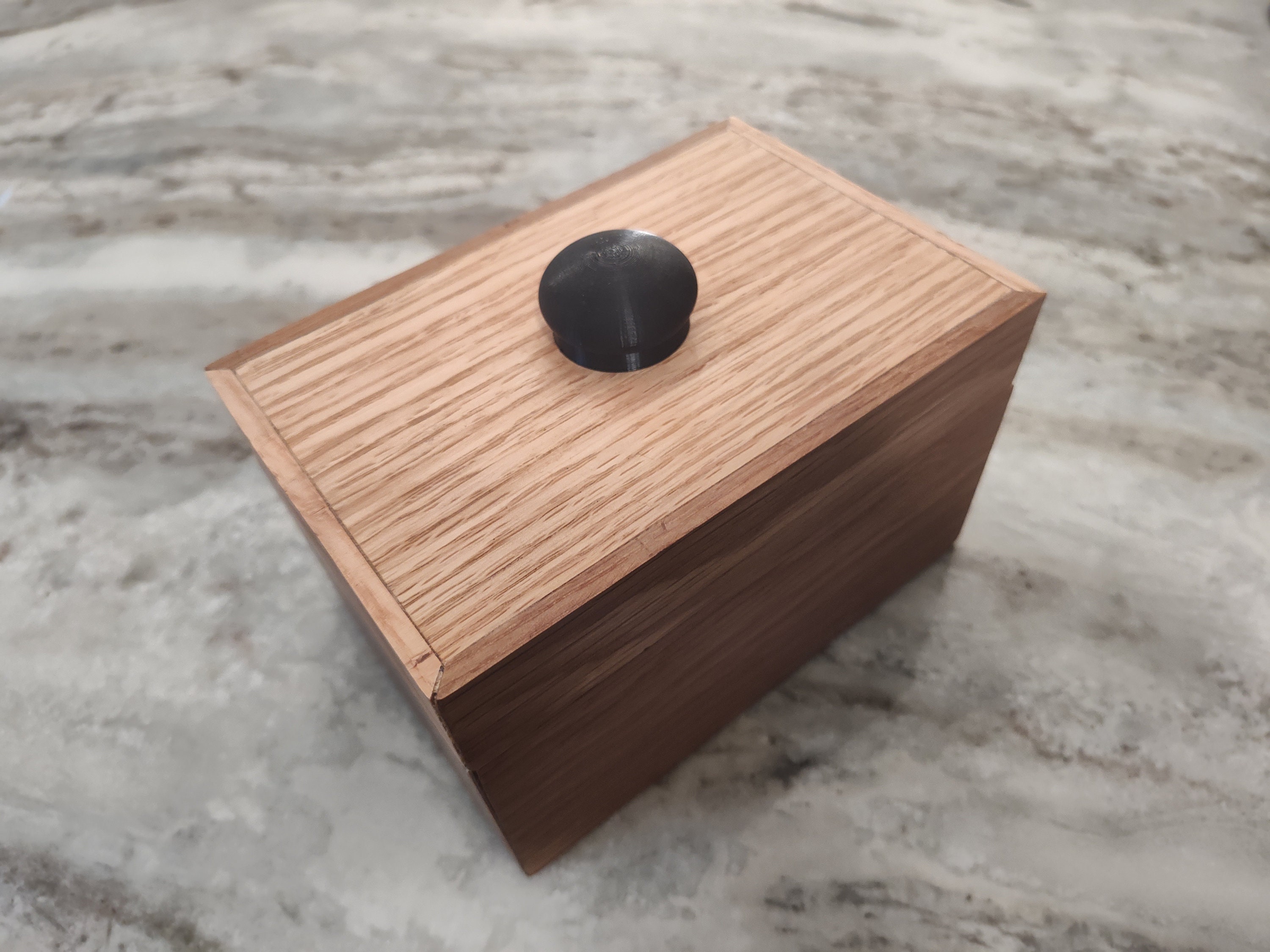 Rectangular Twist Lock Puzzle Box oak - Etsy