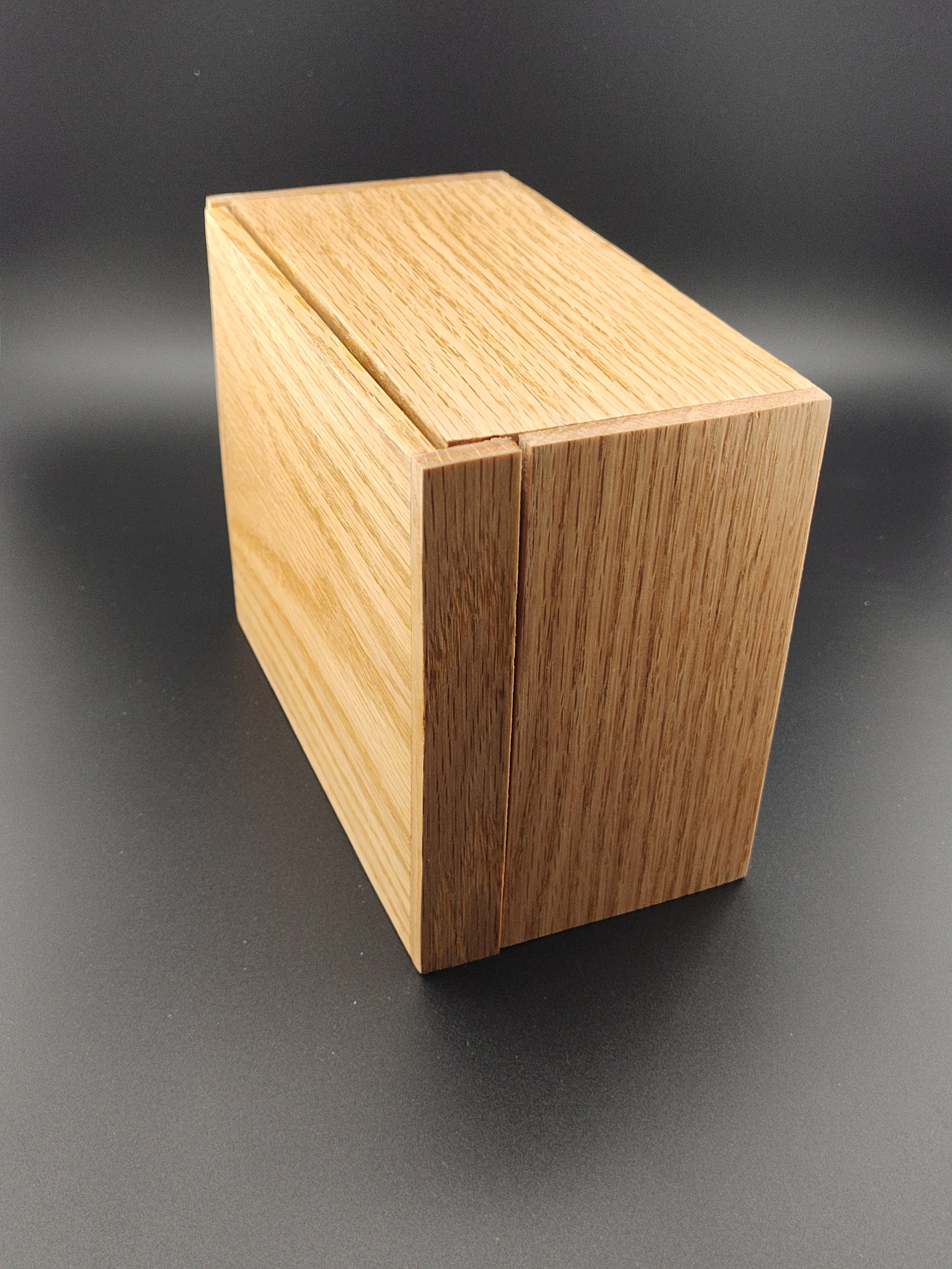Oak Rotary Puzzle Box, Wooden Puzzle Box, Secret Opening Oak Box With ...
