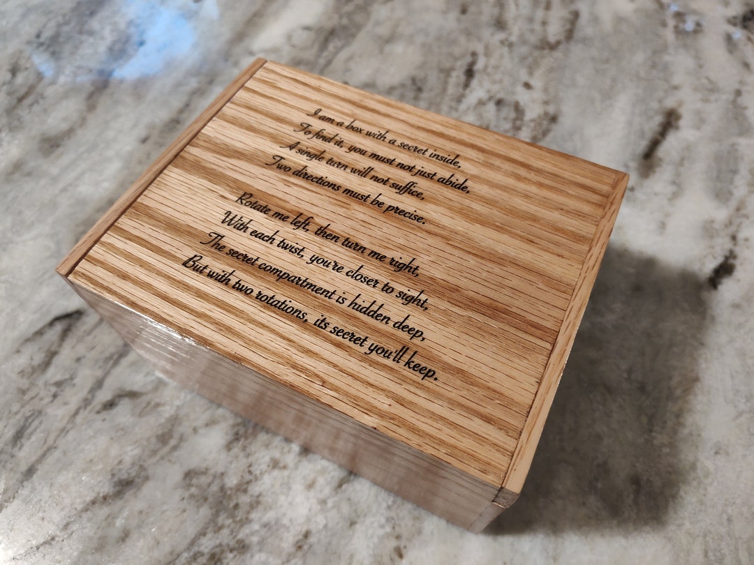 Oak Rotary Puzzle Box Wooden Puzzle Box Secret Opening Oak - Etsy