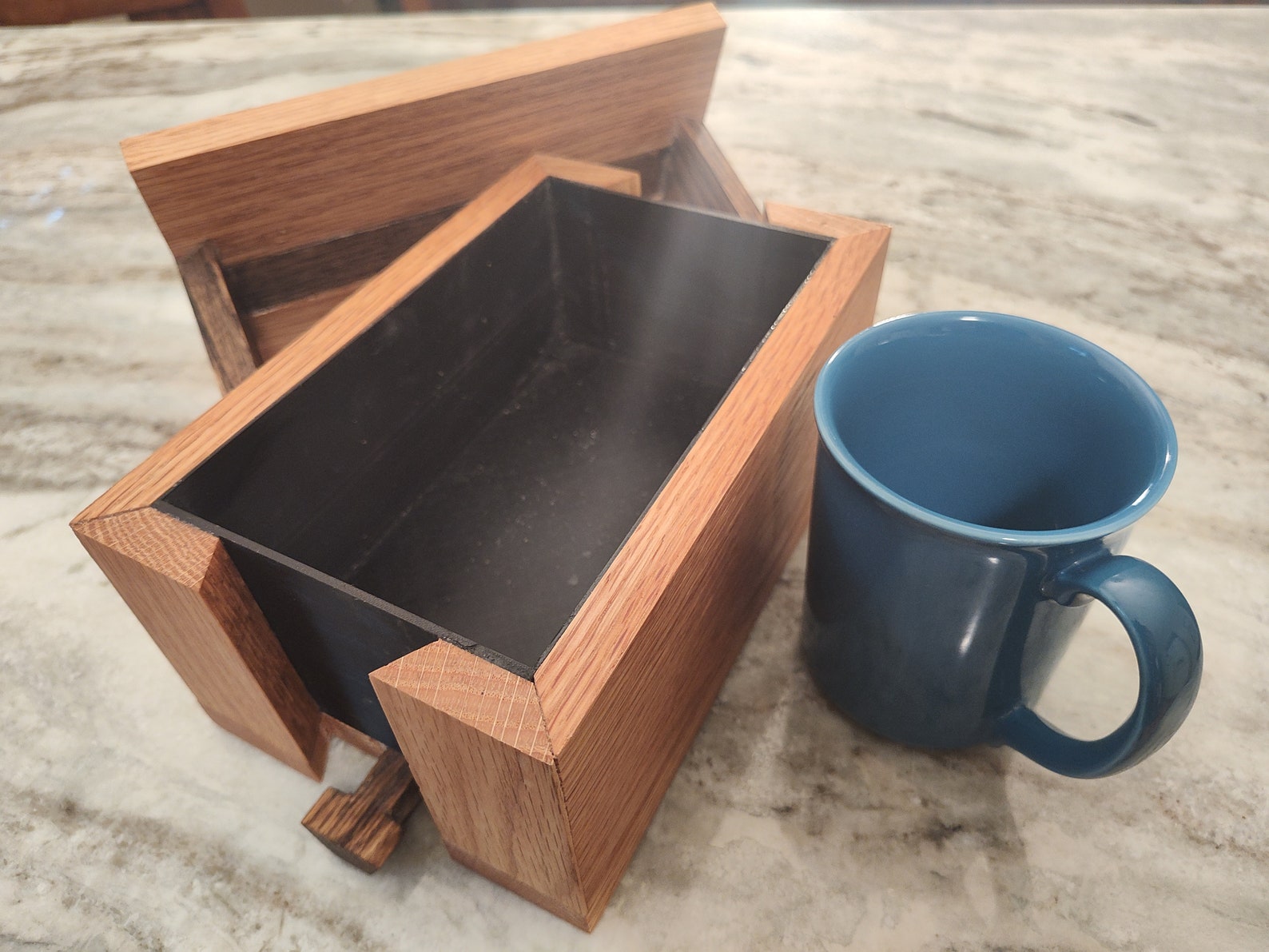 Large Oak Puzzle Box, Duel Colored Wooden Puzzle Box, Secret Opening ...