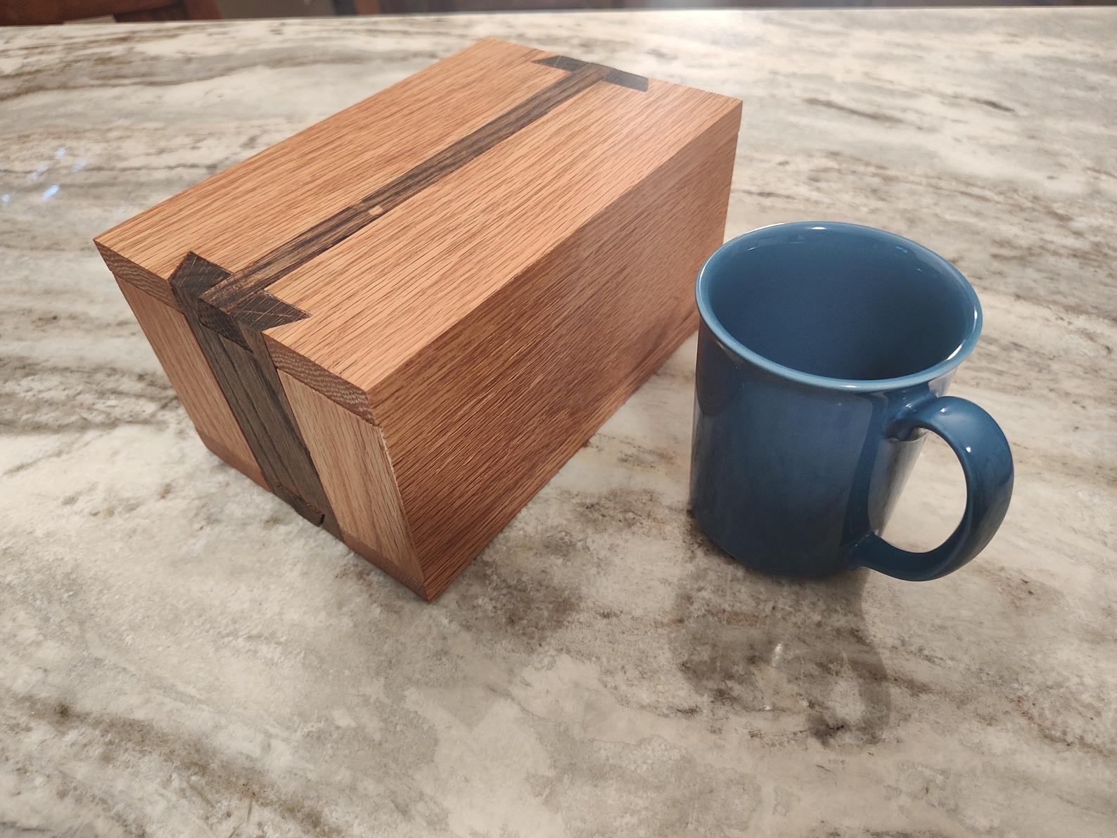 Oak Puzzle Box: Secret Compartment, Dual Tone Wood - Etsy