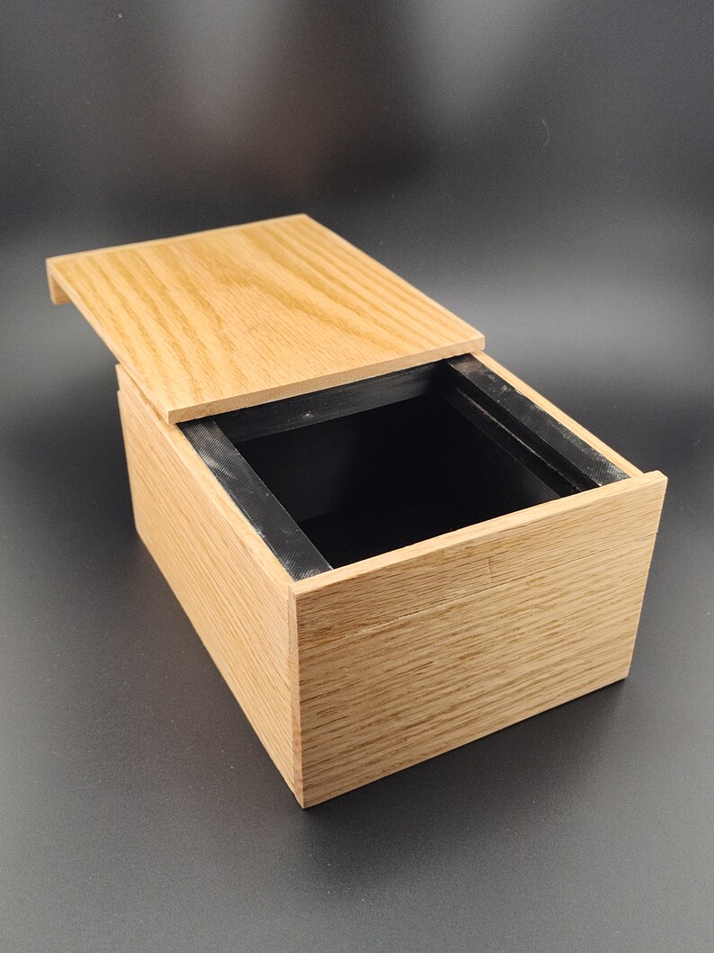 Oak Rotary Puzzle Box, Wooden Puzzle Box, Secret Opening Oak Box With ...