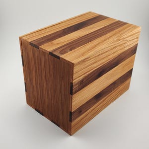 Oak and Walnut Sliding Panel Puzzle Box: Secret Wooden Box - Etsy