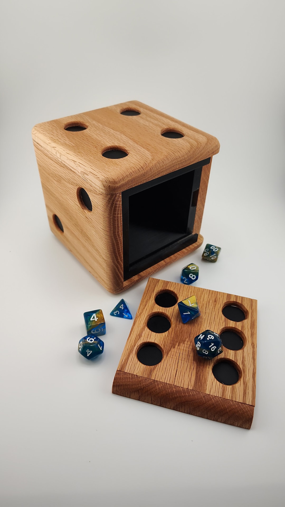 Handcrafted Oak Dice Puzzle Box With Secret Compartment - Etsy