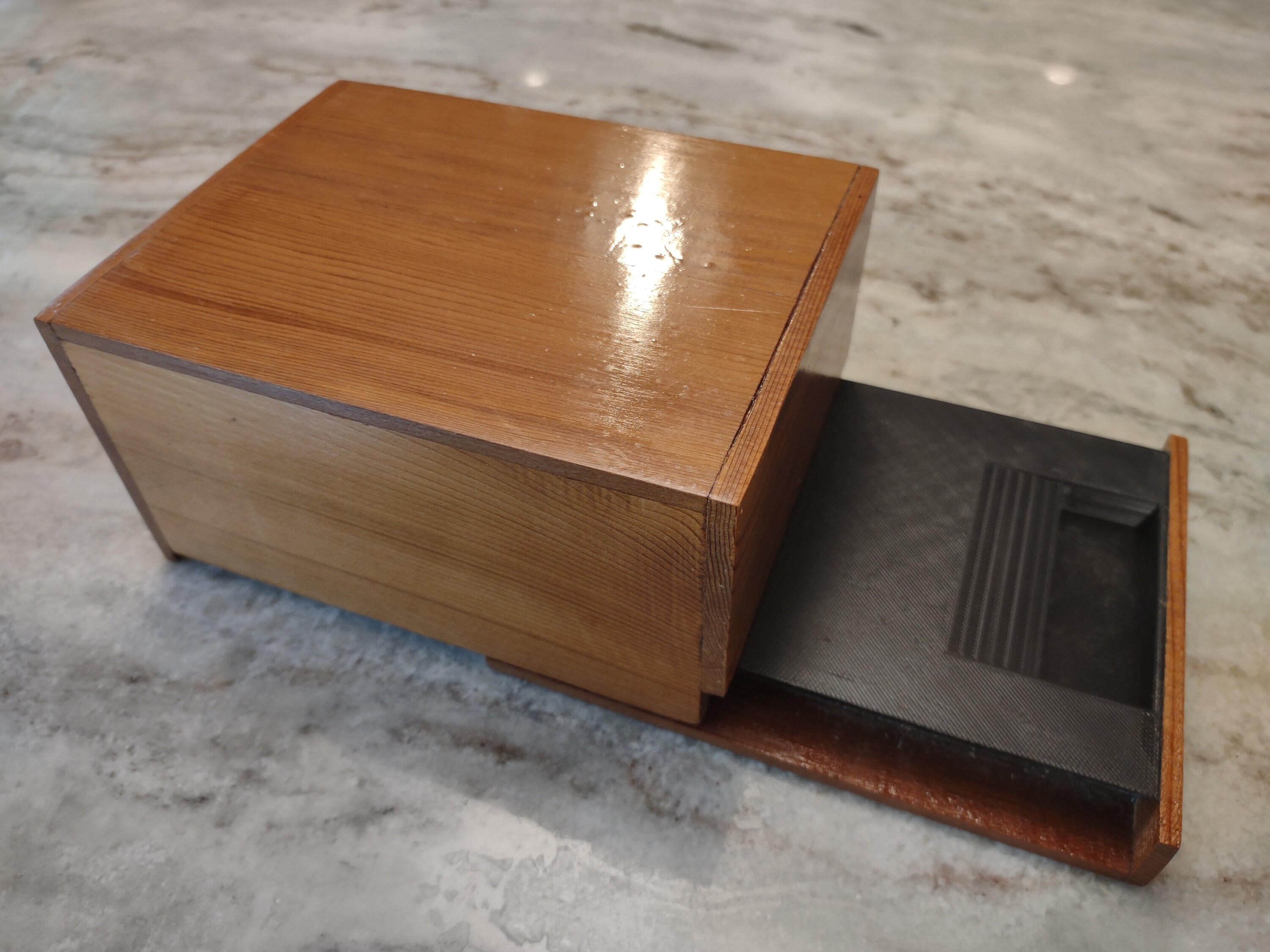 Cedar Rotary Puzzle Box, Wooden Puzzle Box, Secret Opening Cedar Box ...