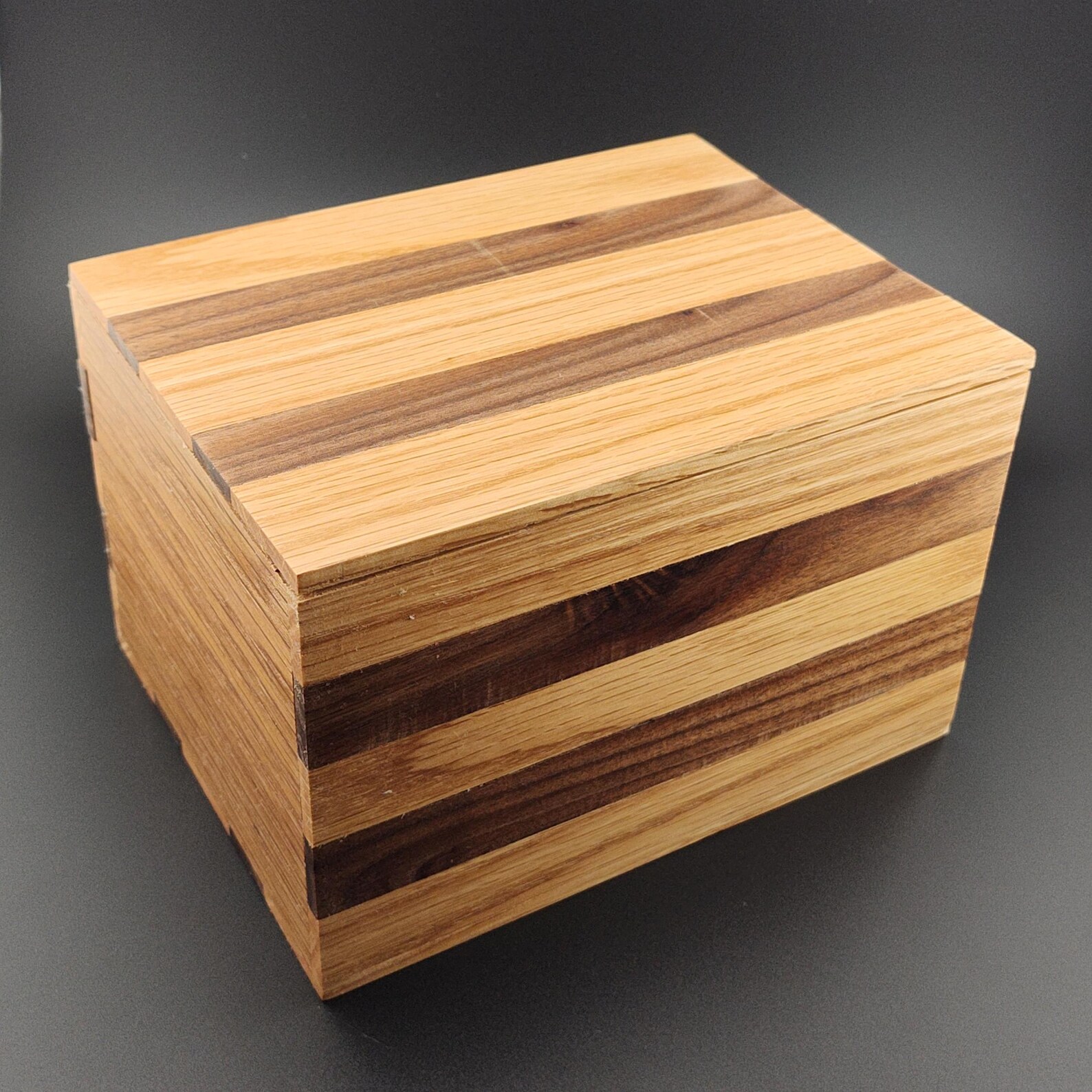 Oak and Walnut Sliding Panel Puzzle Box: Secret Wooden Box - Etsy