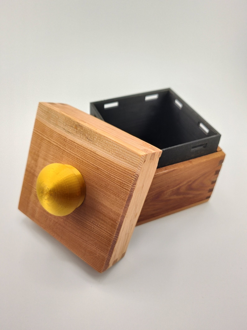 Cedar Twist Lock Puzzle Box: Decorative Stash Box - Etsy