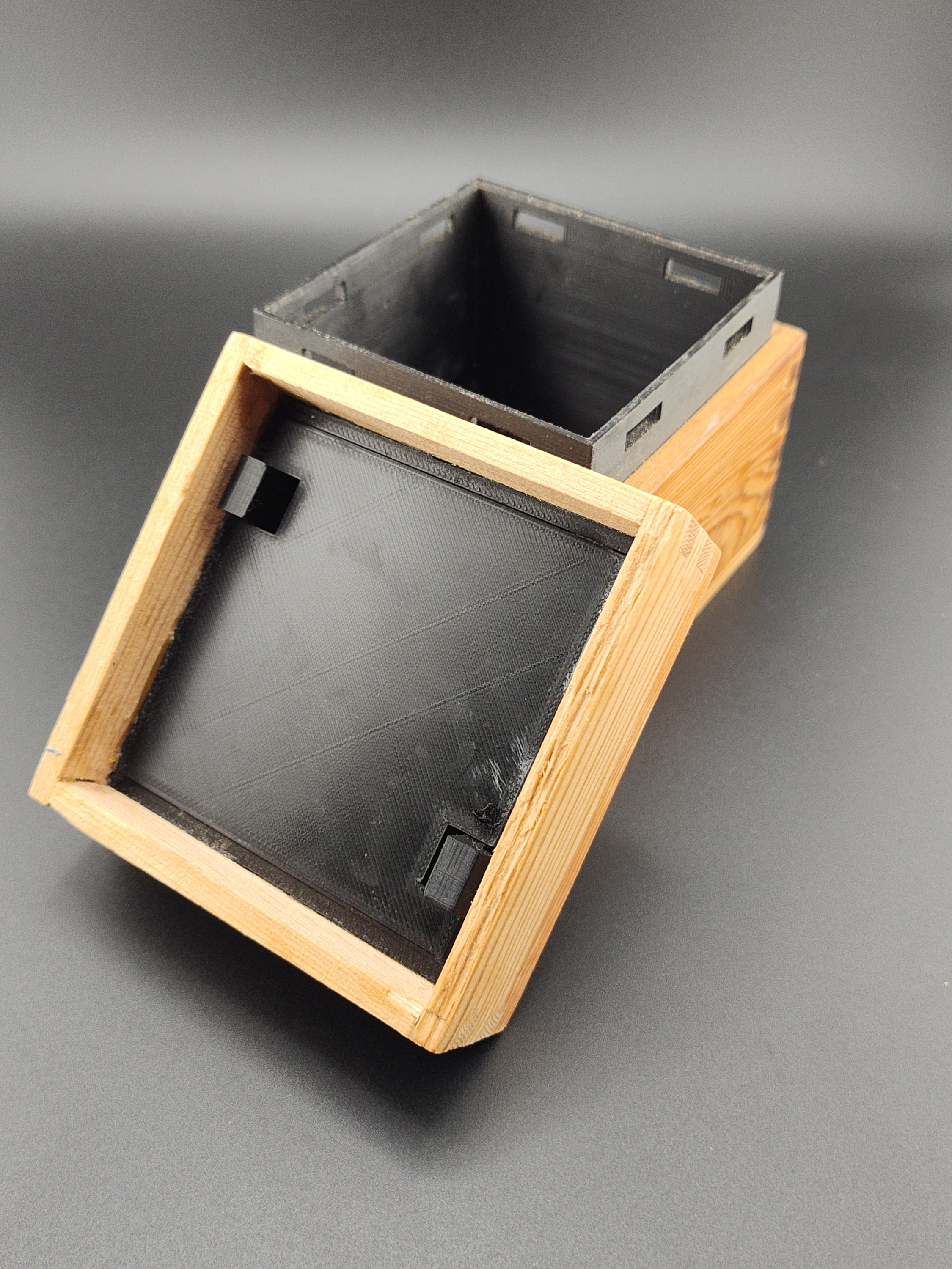 Small Twist Lock Puzzle Box, Cedar Latch Box, PLA and Cedar Decor Box ...
