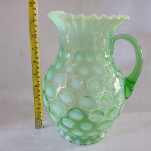 Vintage Fenton Glass Coin Dot Opalescent Pitcher - Etsy