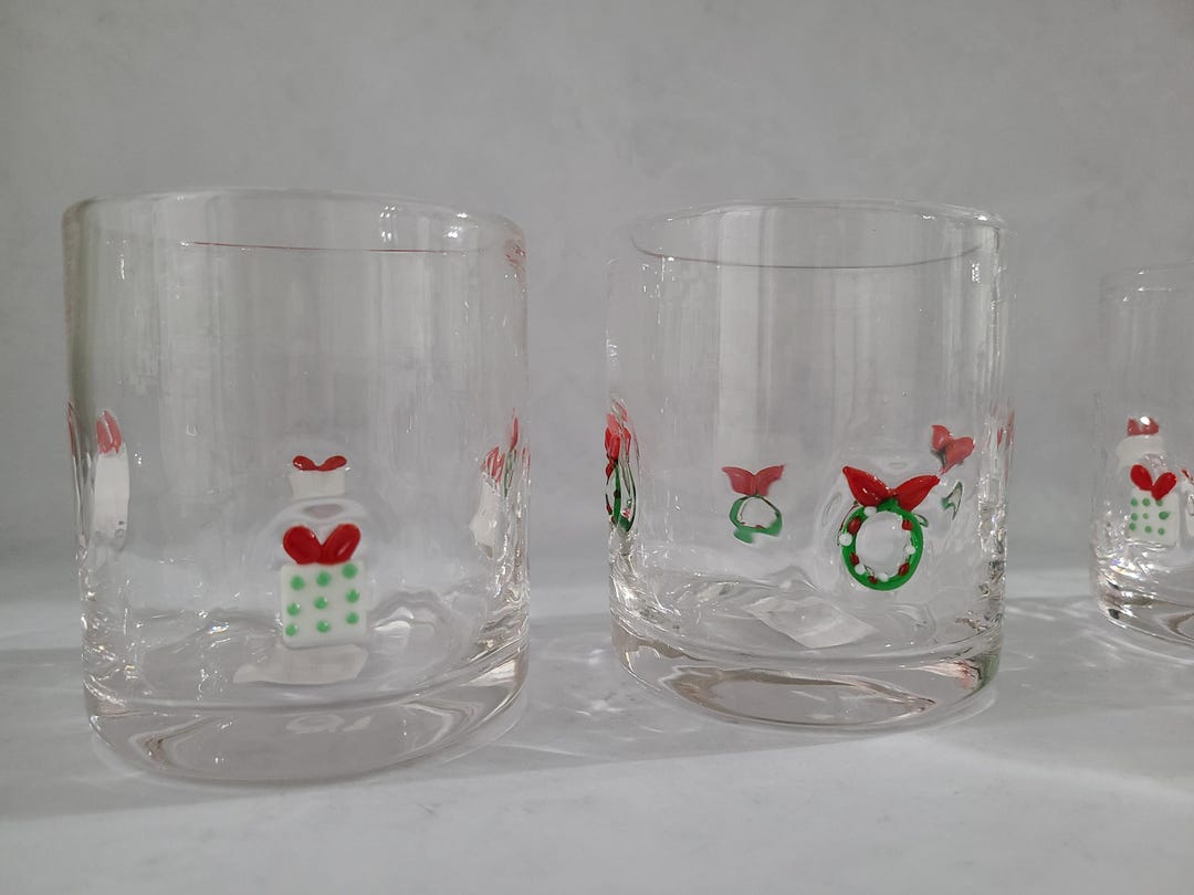 Viral Holiday Drinking Glasses Set of Four 4 - Etsy