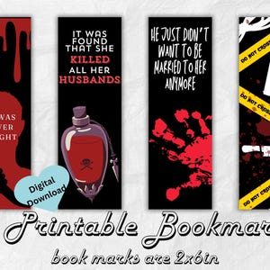 16 Printable True Crime Bookmarks, True Crime Junkie, True Crime Junkie ...