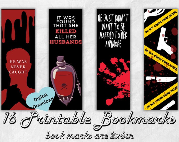 16 Printable True Crime Bookmarks, True Crime Junkie, True Crime Junkie ...