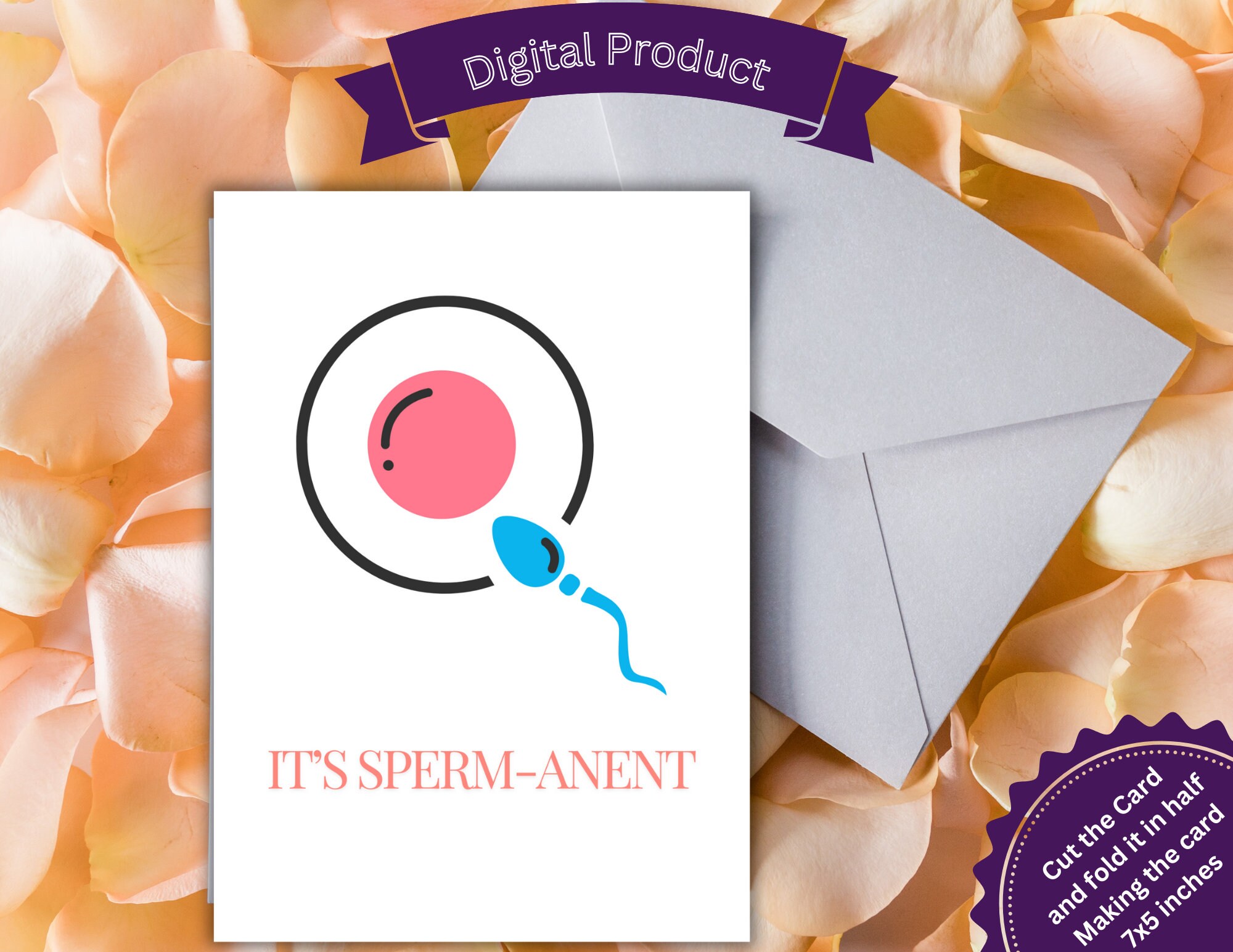 Printable Thank You Card, It's Sperm-anet, Spermanet, Sperm Donor, New Family, New Dad, Card for ...