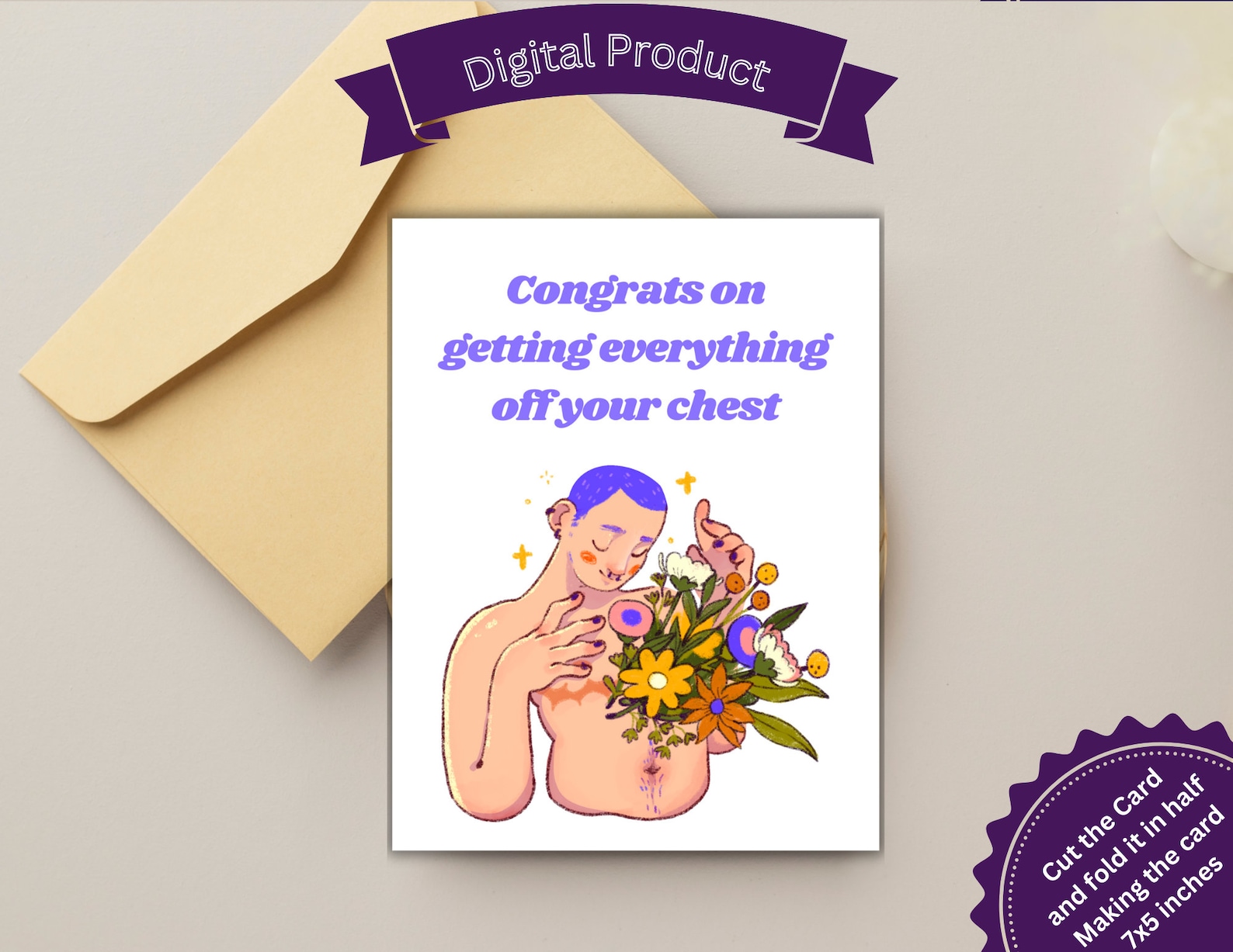 Printable Congrats on Getting Everything off Your Chest Top Surgery ...