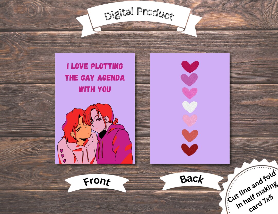Printable Anime I Love Plotting the Gay Agenda With You, Girlfriend ...