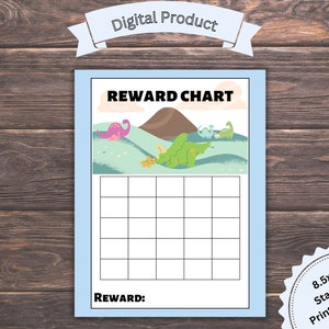 Printable Dinosaur Reward Chart, Printable Dinosaur Kids Behavior Chart ...