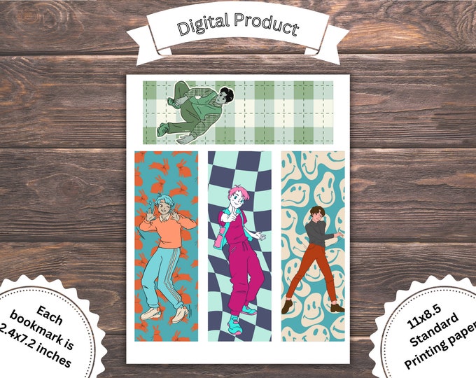 16 Printable Bookmarks Anime, Manhwa, Kpop, Jpop Boys, Idol Inspired ...