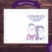 Printable Card, Congrats to the Happy Couple, Wedding Card, Engagement ...