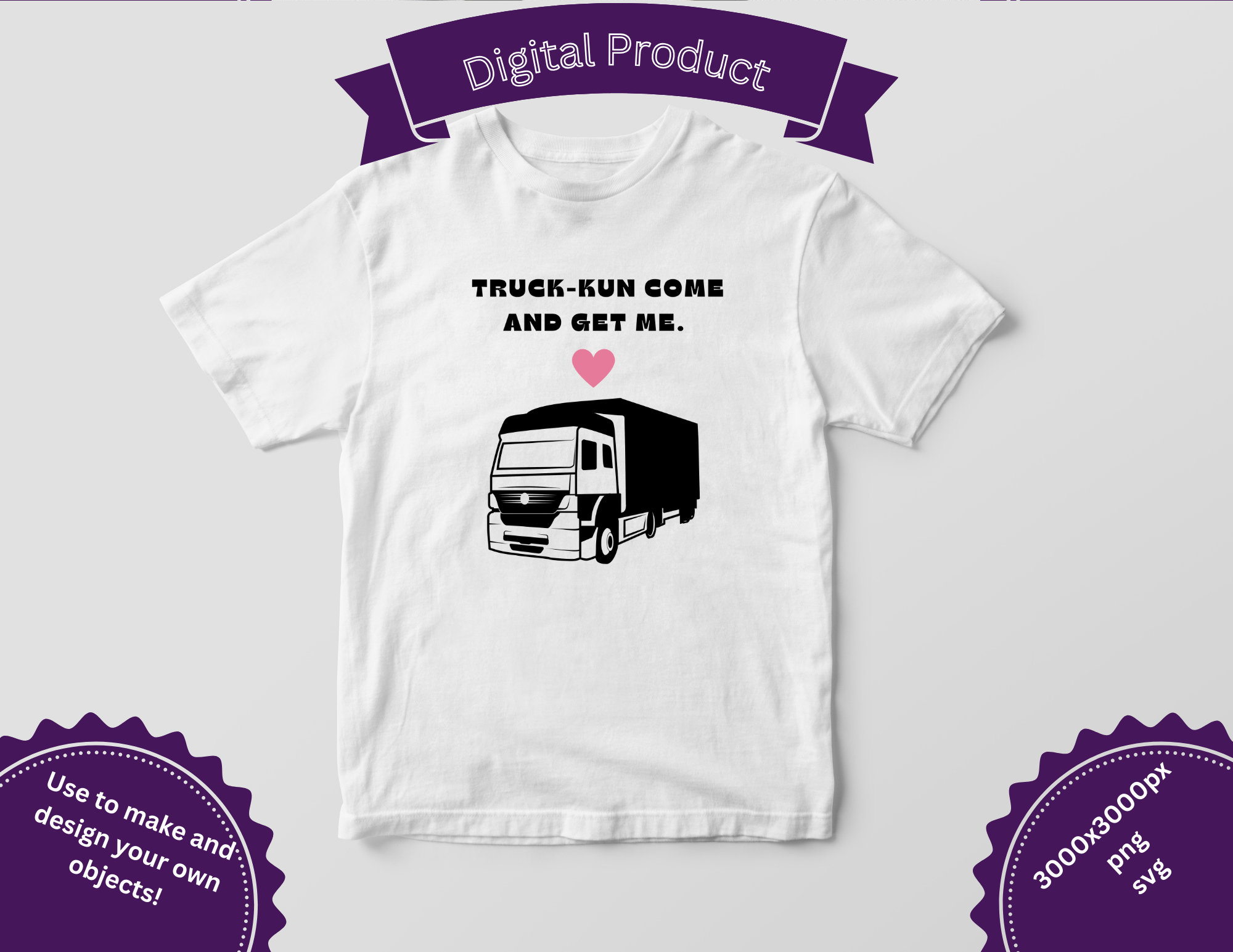 Take Me Truck-kun, PNG, SVG, 3000x3000 Px, Truck Kun, Isekai, I Love ...