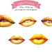 20 Watercolor Lips Clipart Red Lips Kiss PNG, Pink Lips Clip Art ...