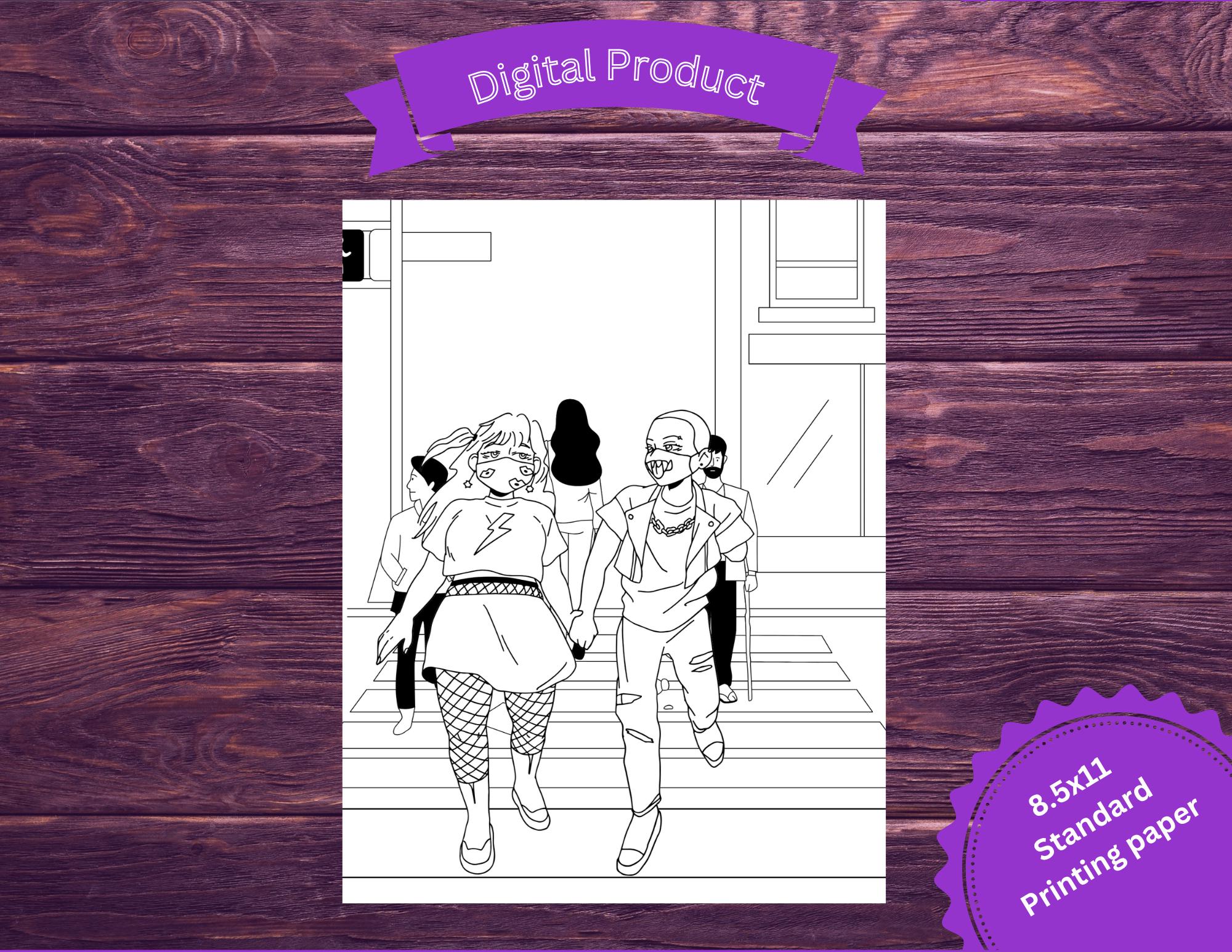 25 Printable Anime-inspired Coloring Pages Coloring Book Anime Theme ...