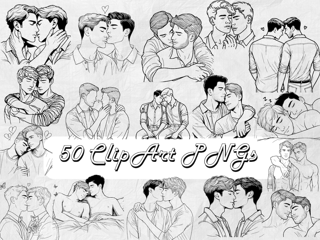 50 Line Art Men Png Gay Couples Clipart Line Face Line Art Men Mono ...