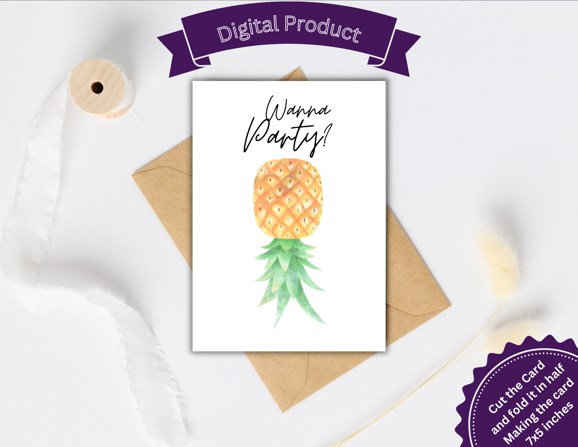 Printable Card, Swingers Wanna Party, Upside Down Pineapple ...