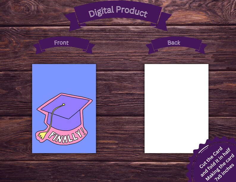 Printable Congratulations Graduation Card, Finally, Pink and Blue ...