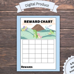 Printable Dinosaur Reward Chart, Printable Dinosaur Kids Behavior Chart ...