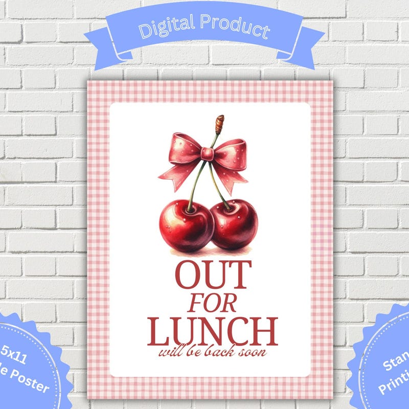 Out to Lunch Be Back at Sign - Etsy