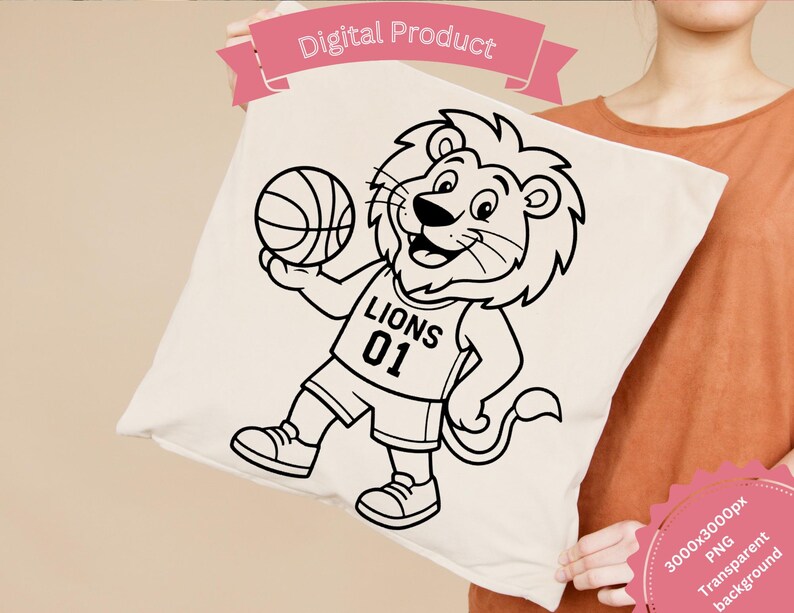 Lions Mascot Outlines: School Sports PNG Clipart (digital Download ...