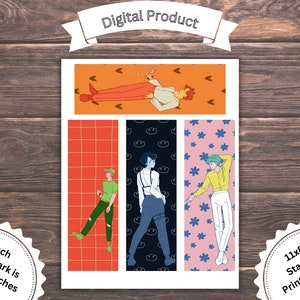 16 Printable Bookmarks Anime, Manhwa, Kpop, Jpop Boys, Idol Inspired ...