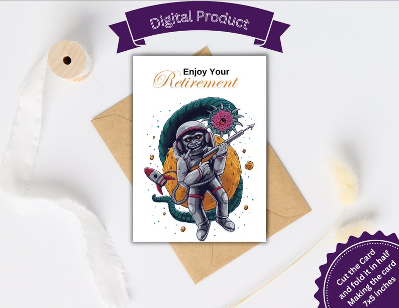Printable Retirement Card Congratulations Enjoy Your Retirement Aliens ...