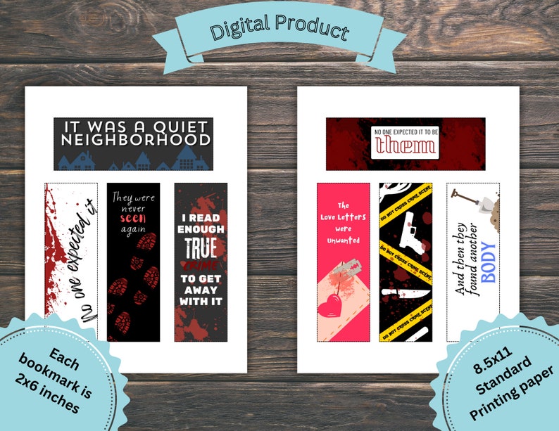 16 Printable True Crime Bookmarks, True Crime Junkie, True Crime Junkie ...