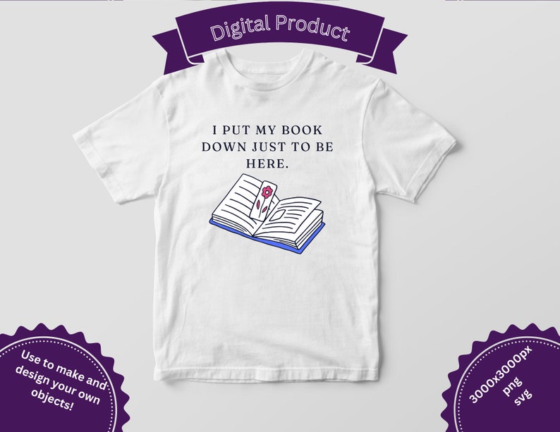 I Put My Book Down to Be Here Svg Booktok Png Book Club Era I Just Need ...