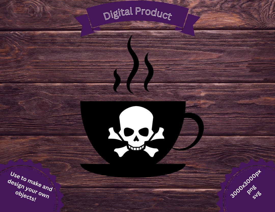 Poisoned Coffee SVG PNG, Horror Theme, Thriller Theme, True Crime Theme ...