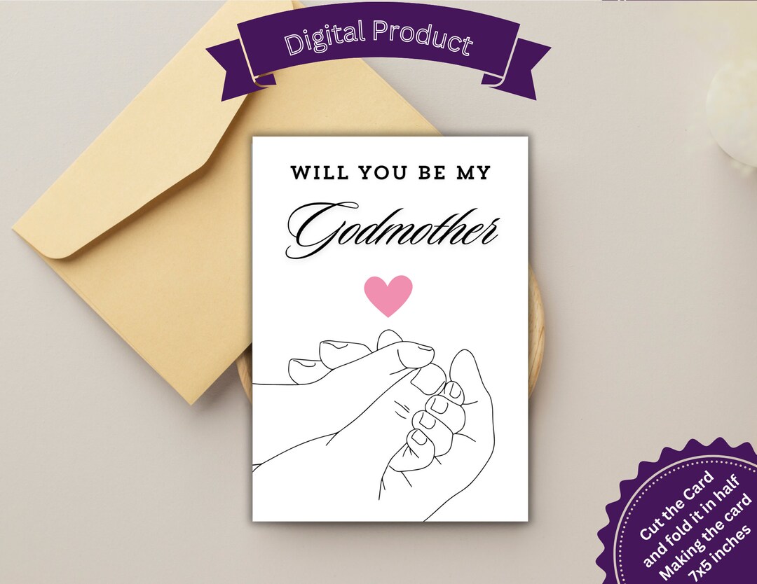 Printable Card Will You Be My Godparent? Godparents, Godmother ...