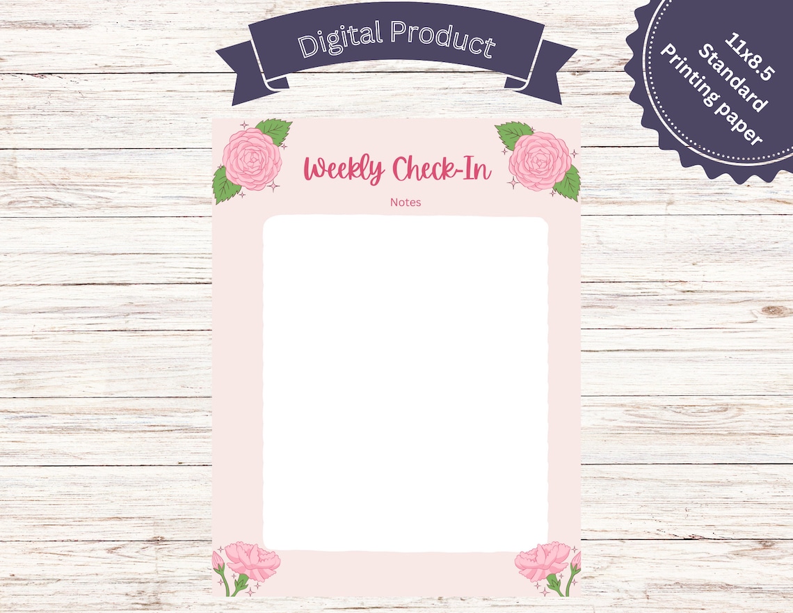 Printable Girly Weekly Check-in, Pink, Girlie, Barbie, Print at Home ...