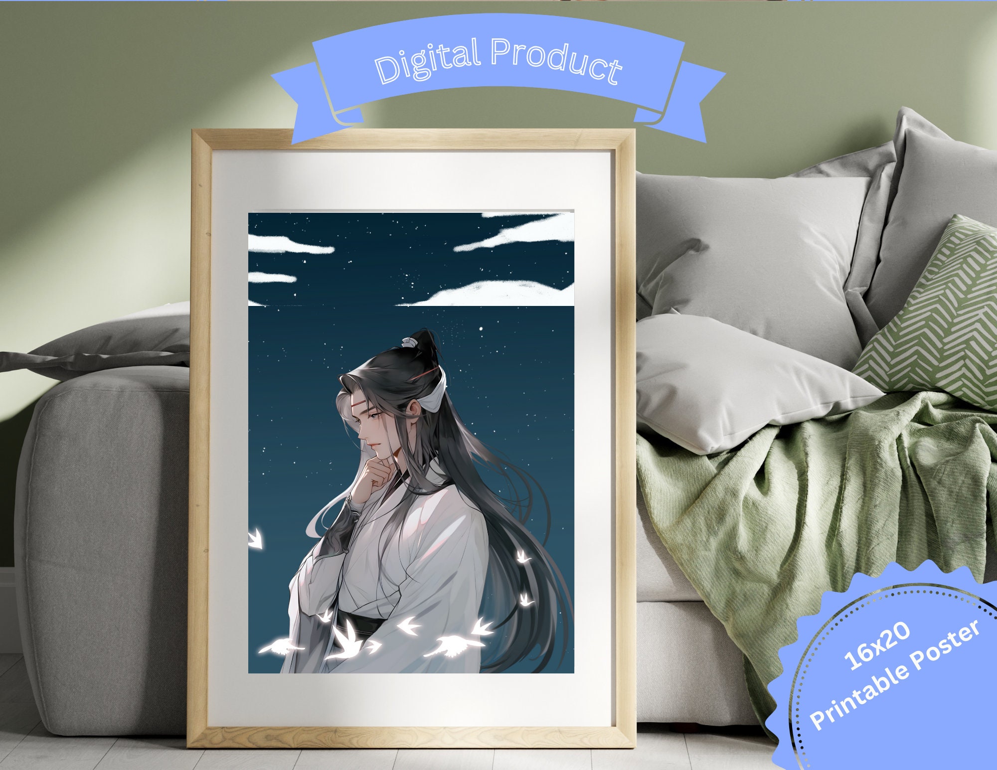 Printable Wall Art, Poster, Anime Hot Man, Pretty Art, 18x24, 16x20, 8 ...