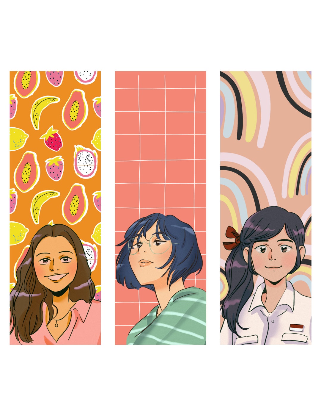 15 Printable Anime/manhwa Girls Bookmarks - Etsy